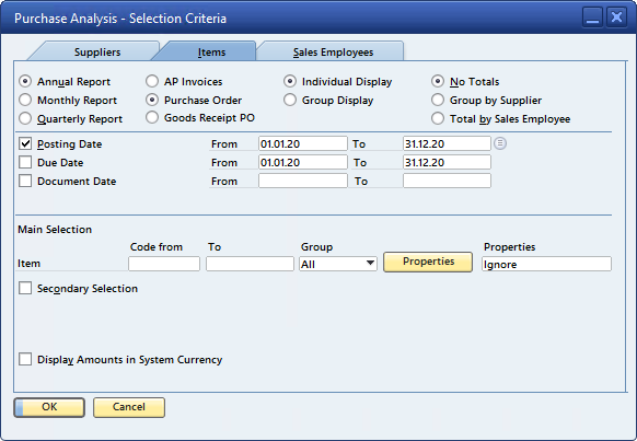 Purchase Analysis Report in SAP Business One – Doubleclick Consulting ...