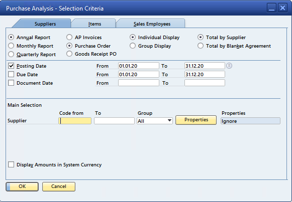 Purchase Analysis Report in SAP Business One – Doubleclick Consulting Limited